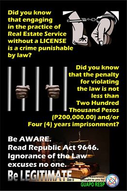Highlights of RA 9646 or Real Estate Service Act (RESA) - RESA ADVOCATES
